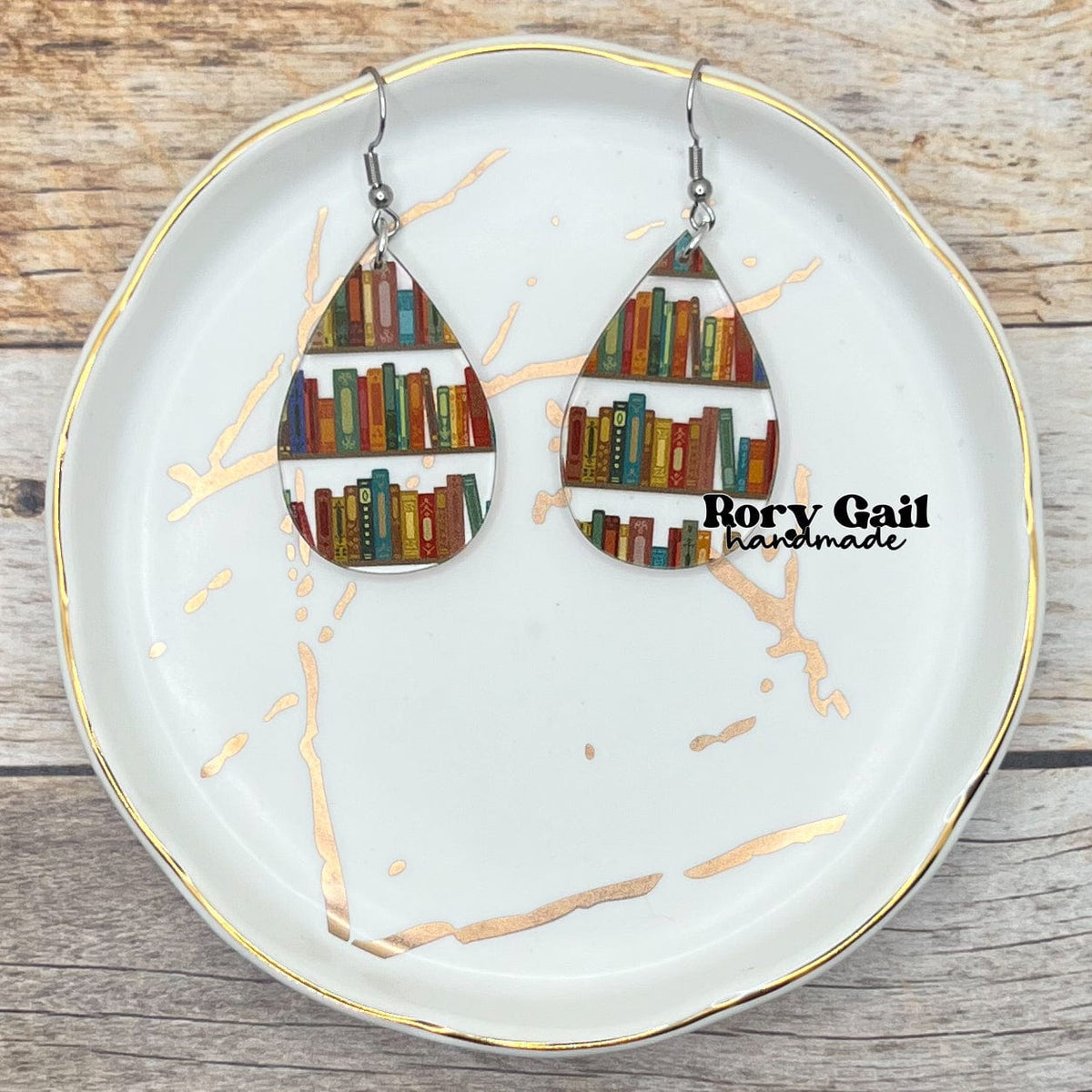 Reading Library Acrylic Teardrop Earrings – Rory Gail Handmade
